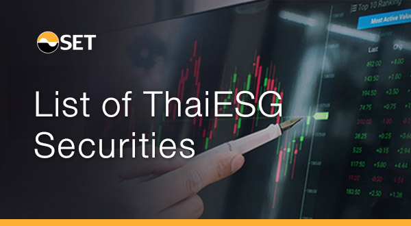 List of Thai ESG Securities - The Stock Exchange of Thailand